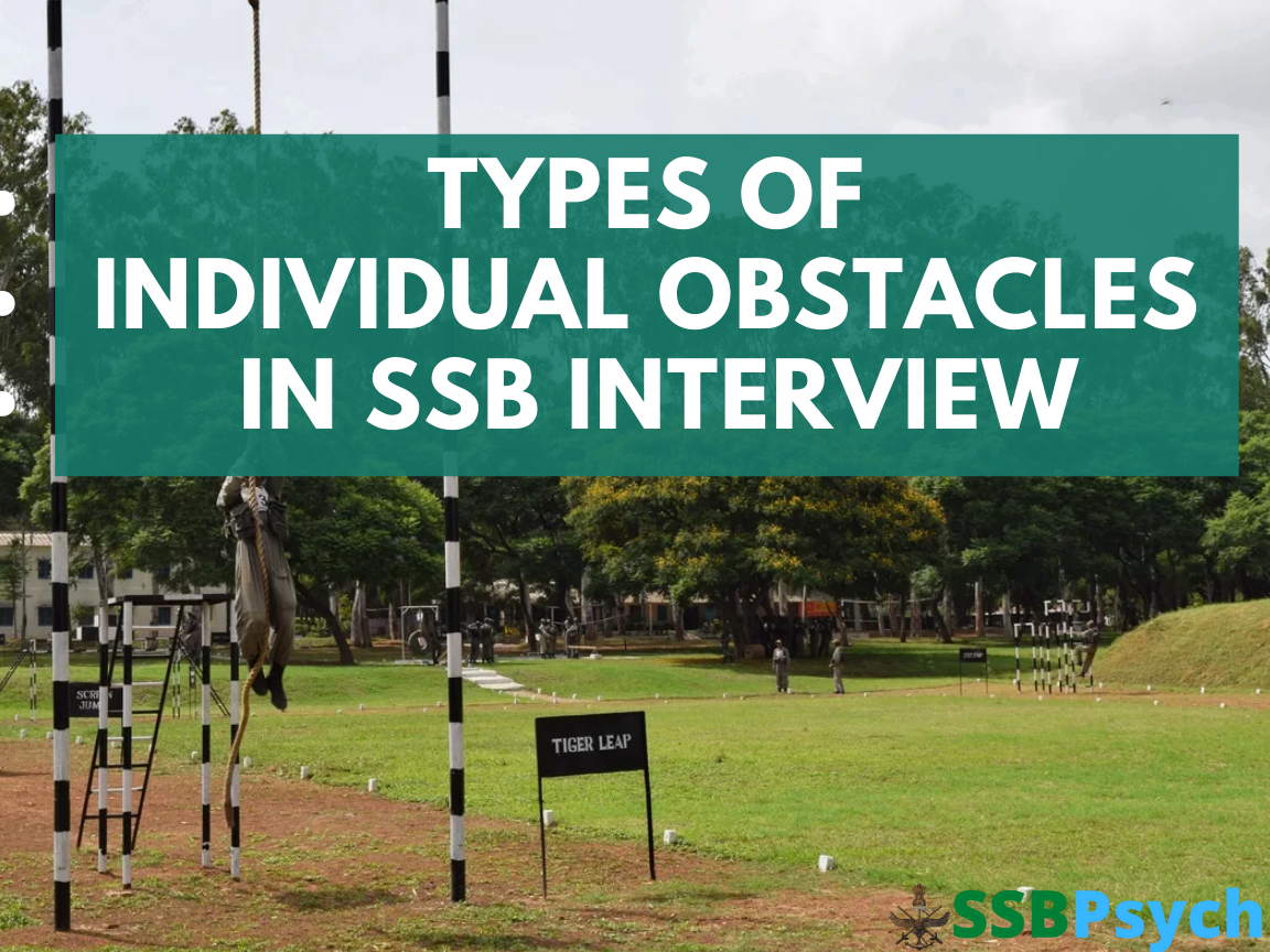 Types Of Individual Obstacles In SSB GTO - SSBPsych